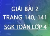 Solve exercise 2 on pages 140 and 141 of Math 4 textbook.